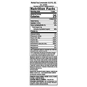 Monster Energy Rehab Tea + Lemonade + Energy, Energy Iced Tea, Energy Drink 15.5 Ounce (Pack of 15)