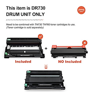 v4ink 2PK Compatible DR730 Drum Unit (NOT Toner) for Brother DR-730 DR-760 Drum for Brother HL-L2325DW HL-L2350DW HL-L2370DW HL L2390DW L2395DW DCP-L2550DW MFC L2690DW L2710DW L2717DW L2750DW Printer