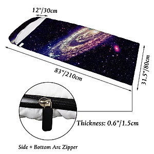 Sleeping Bag Sleep Bag Vintage Galaxy Space Stars Cover Mat for Travel Camping Hiking Women Men Adult 3 Seasons Cold Warm Weather