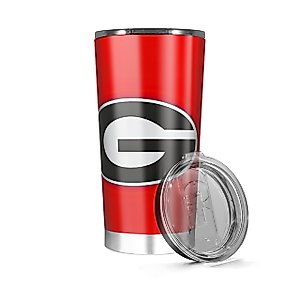 Stainless Steel Insulated Tumbler 20oz 30oz Georgia Hot Bulldogs Tea Coffee Wine Cold Iced Cup Mug Suit For Home Office Travel, White