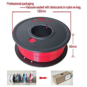 Maths PLA+ 3D Printer Filament 1.75mm (±0.02 mm), 0.25Kg/Spool, Total 1Kg/2.2lb, Independent Vacuum Package. 4 Colors Pack for 3D Printer & 3D Pen-Red, Blue, Black, White