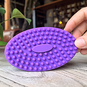 Premium Sensory Brush for Kids or Autism,Soft Silicone Body Scrubber,2 in 1 Sensory Room Occupational Therapy Sensory Brushes,Silicone Loofah,Pets Shower Brush Bath Brush Shampoo Brush