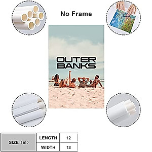 ANARONA Outer Banks Poster, OBX Canvas Poster Unframed Wall Art Dorm Room Decor Aesthetic Beach Scenery Painting for Bedroom Living Room (12 x 18 in)