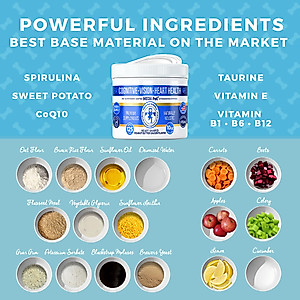 MEDii Pet Dog Vitamin Supplements & Health Booster: Metabolism, Cardiac, Eyes, & Helps Prevent Dog Dementia– Includes Spirulina, Vitamin B1, B3, & B12, Non-GMO, 125 ct/10 oz. Best Value