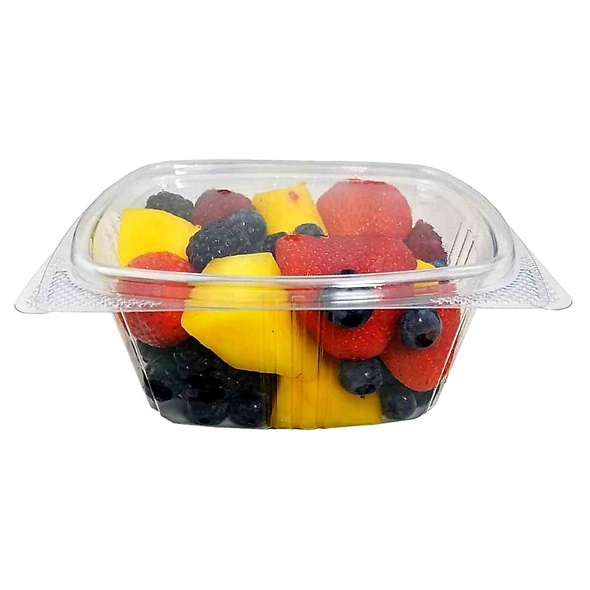Koda Cup 16 oz. (Pint Size) RPET Clear Hinged Deli Meal Prep Fruit Salad Display Food Storage Containers (Pack of 200)