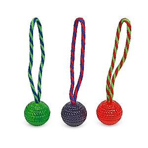 Petface Toyz Rope Ball Chew and Tug Dog Toy (Pack of 1 - Colour May Vary)