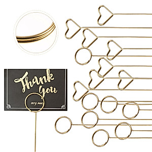 80PCS Gift Card Holder, Table Number Holders Floral Card Holder Stick, Bouquet Holder Place Card Holders Picture Holder Photo Holder Reserved Table Signs Table Decorations for Wedding and Party