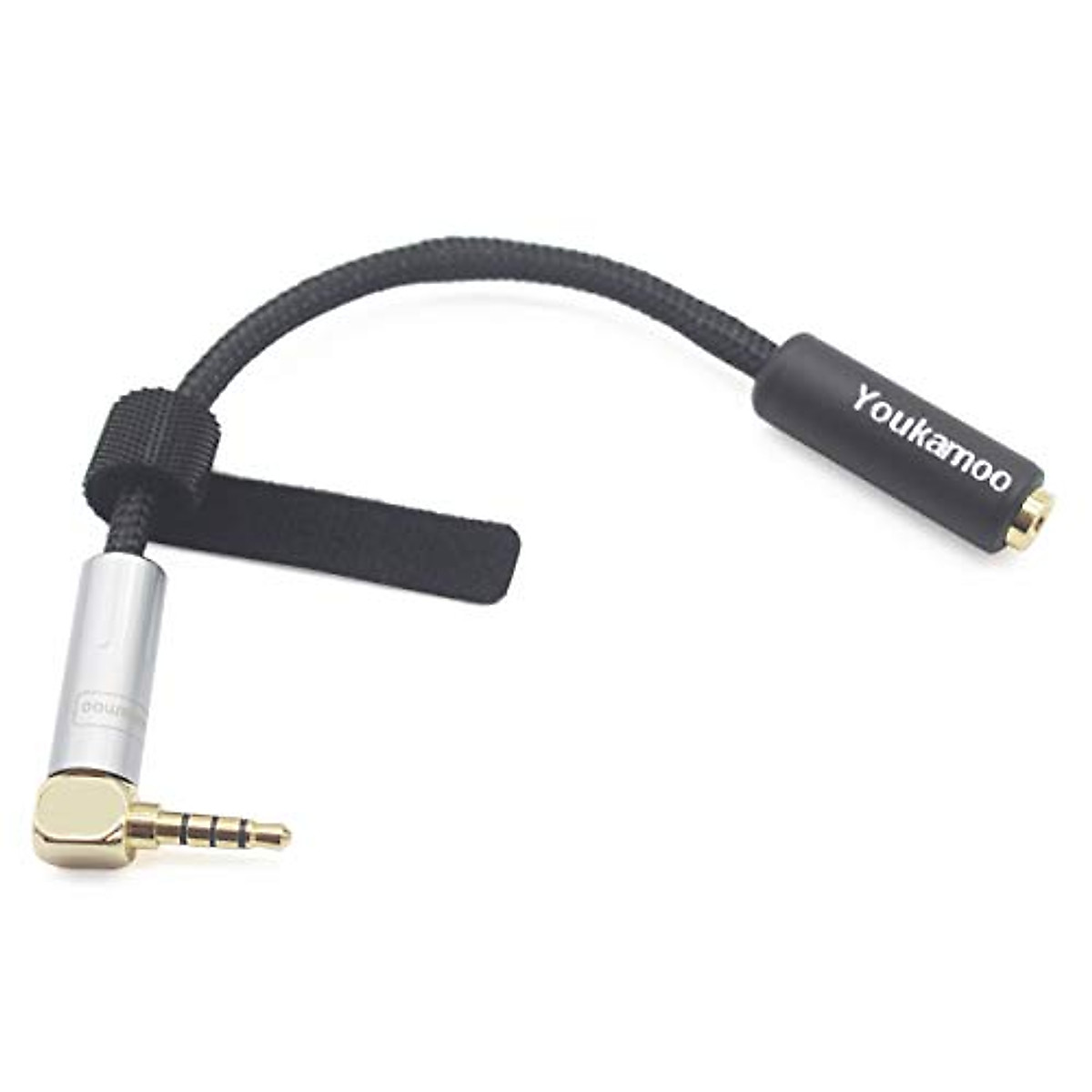 Youkamoo [ 3.5mm Balanced Right Angle ] 3.5mm Male to 4.4mm Female 8 Core Silver Plated Headphone Earphone Audio Adapter Cable New in Box 3.5mm Balanced to 4.4mm Balanced