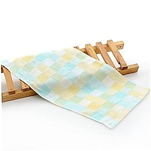 Alipis 6pcs Turkish Towel Blue Hand Towels Checkered Hand Towels Face Wash Cloth Decorative Hand Towel Plaid Dishcloth Scarf Face Towel Bath Towel Small Kid Towel Cotton Square Towel Baby