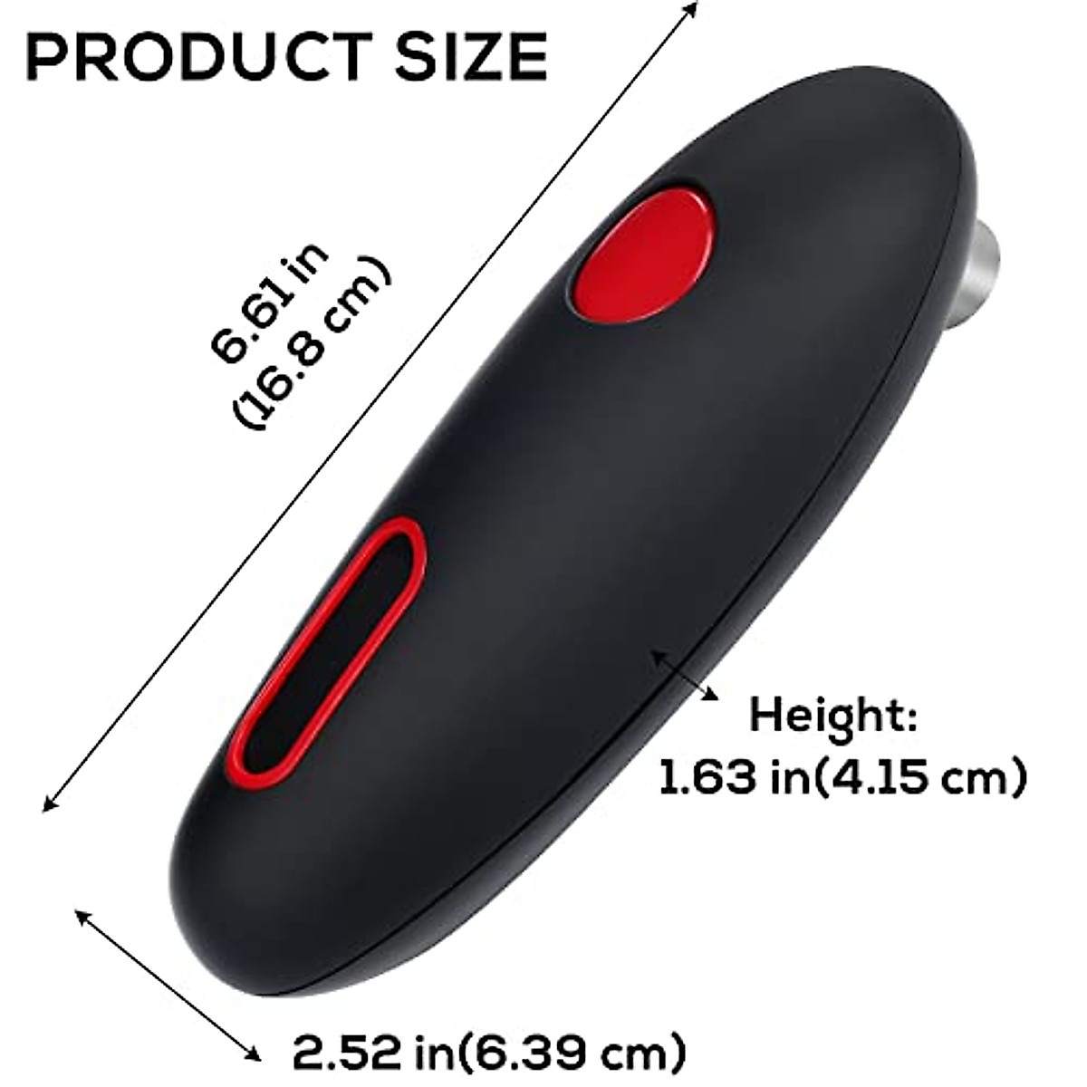 FAVIA Electric Can Opener with One-Touch On & Off Automatic for Any Size Smooth Edge Battery Operated for Kitchen Safety BPA Free