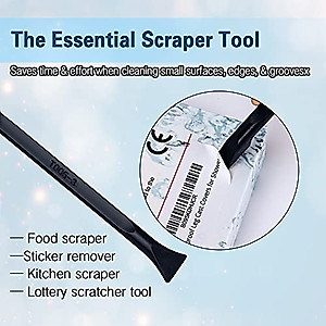 Scraper Plastic Scraper Tool Multipurpose Label Scraper, Non-Scratch Cleaning Tool for Tight Spaces, Crevices, Perfect for Remove Paint, Food Dirt, Label and More, 3pcs