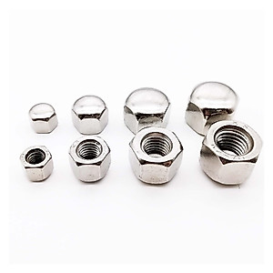 20pcs 304 Stainless Steel Hex Hexagon Decor Short Low Cover Cap Acorn Nut M3 M4 M5 M6 M8 (Size : M8-20pcs)