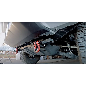 Front Demon Tow Hook Brackets with 3/4in Shackle D Rings Compatible with Fits for Toyota Tacoma 2009-2023