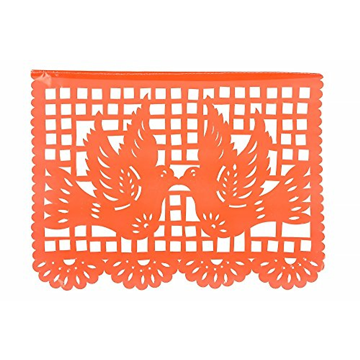 Paper Full of Wishes Festival Mexicano Large Plastic Papel Picado Banner, 9 Multi-Colored Panels 15 feet Long