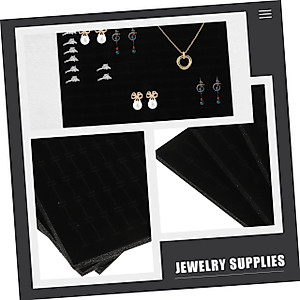 Cabilock 3pcs Jewelry Box ring holder ring earring display pad necklace foam insert jewelry showcase pads foam insert pads drawer ring organizer travel toiletries sponge mosaic travel ring