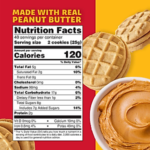 Nutter Butter Peanut Butter Sandwich Cookies King Size - 14 Pack of 3.5 oz Snack Packs with 8 Cookies per Pack - Perfect for Sharing and Snacking Anytime Thanksgiving Dinner Cookies