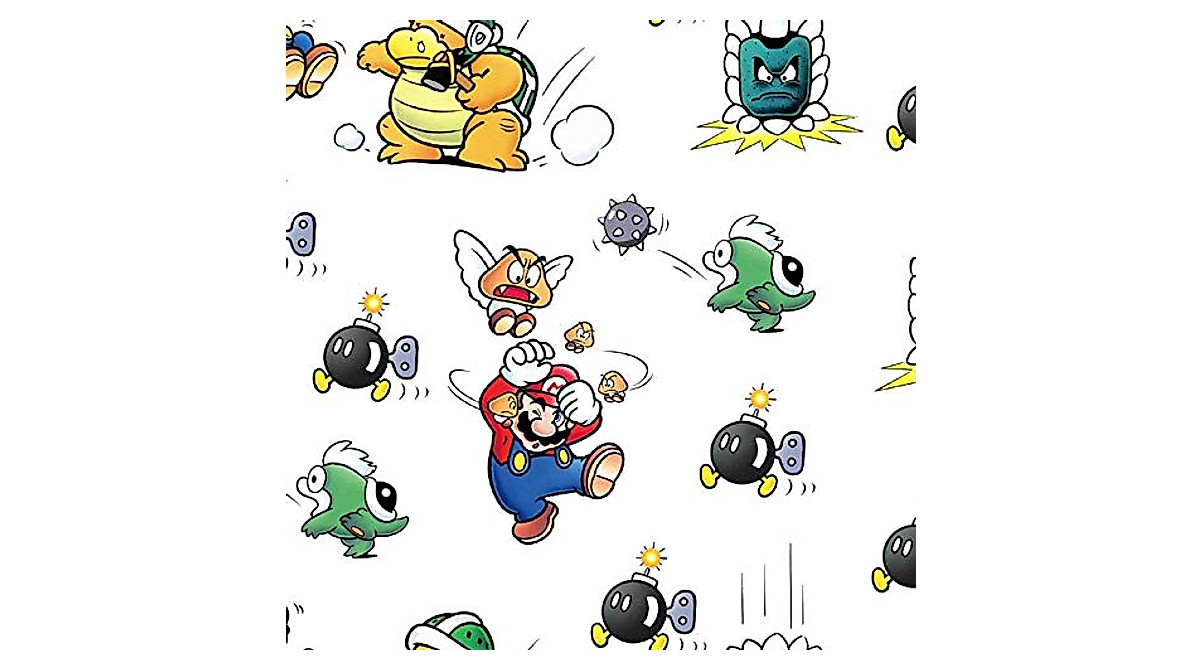 Mario in Trouble Cotton Fabric by the Yard