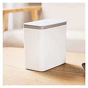 FEER Square Waste Bin Desktop Garbage Basket Home Table Office Supplies Trash Can Dustbin Sundries Barrel Box Blue, Size : 15 * 8.5cm