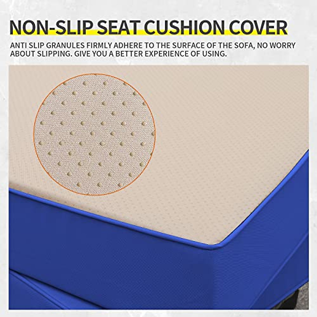 4 Pieces Patio PE Wicker Furniture Set Resin Rattan Outdoor Conversation Sofa Sets Sectional Couch with Table and Royal Blue Cushions