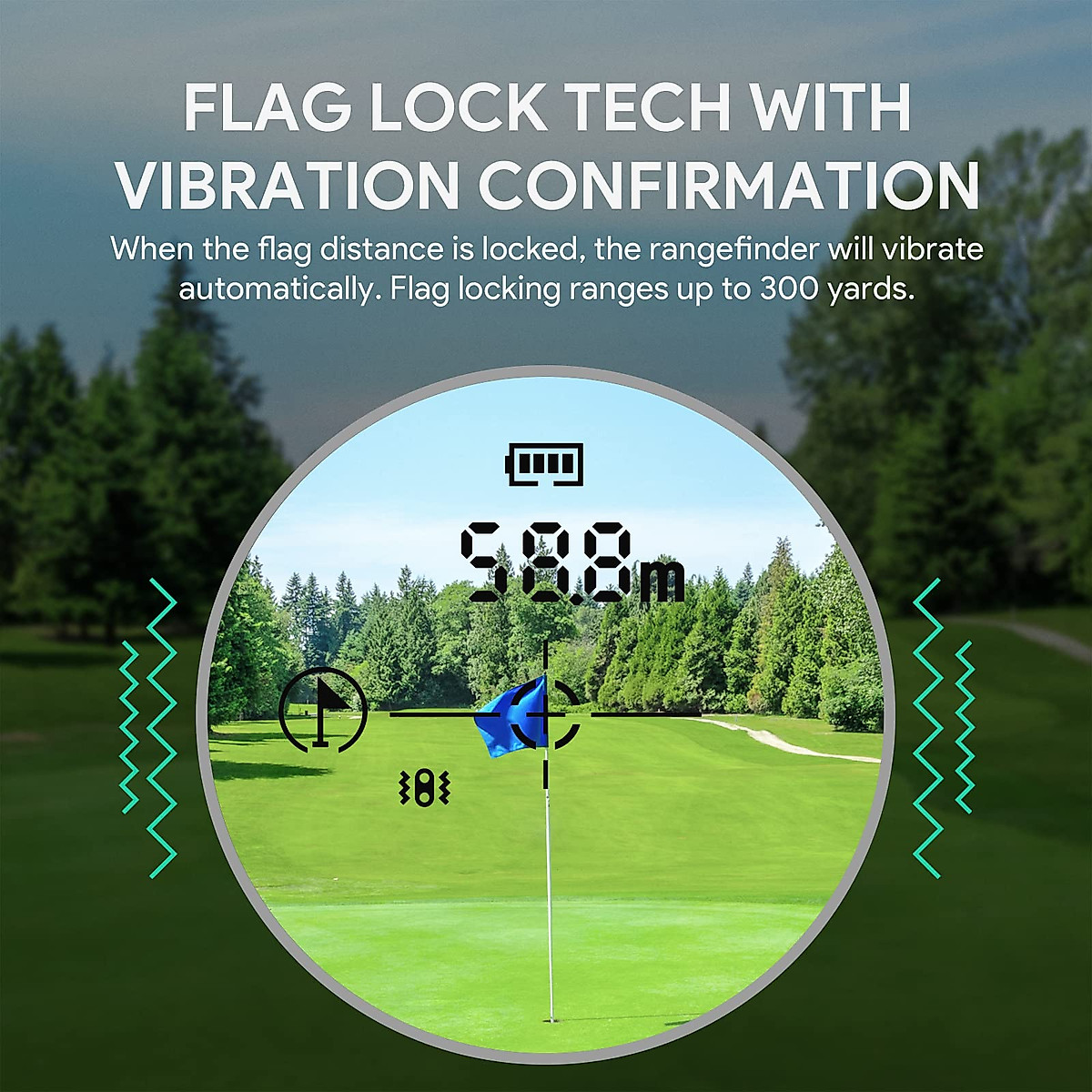 Golf Rangefinder with Slope, THGOLF 700 Yards USB C Rechargeable Rangefinder Golfing with Flag Acquisition, Pulse Vibration and Fast Focus System, 6X Magnification, ±1 Yard Accuracy
