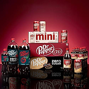 Dr Pepper Cherry Zero Sugar Soda, 12 fl oz cans (Pack of 12)