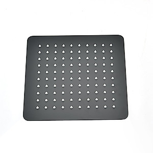 10 Inch Rain Shower Head, 10" Square Rainfall & High Pressure Stainless Steel Bath Showerhead, Waterfall Full Body Coverage With Silicone Nozzle