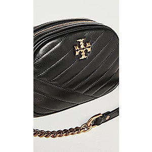 Tory Burch Women's Kira Chevron Small Camera Bag, Black, One Size