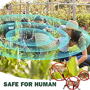 2 Pcs Ultrasonic Animal Repellers Black Solar Deterrent Devices Waterproof Ultrasonic Deer Repellents with Motion Sensor Flashing Light for Garden Farm House Drive Cat Dog Bird Coyote Skunk