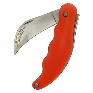 Zenport K107 Folding Horticulture Knife with 3.5-Inch Stainless Steel Blade, Orange