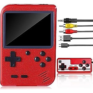 Tlsdosp Retro Handheld Game Console, Portable Retro Video Game Console with 400 Classical FC Games, 3.0-Inch Screen. Storage Bag. 1020mAh Rechargeable Battery Support for Connecting TV and Two Players