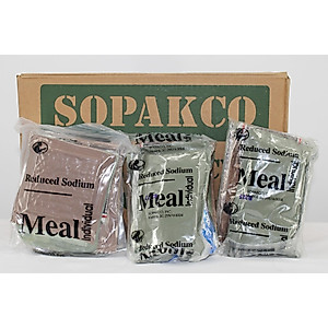 SOPAKCO MREs-Reduced Sodium Food Rations 16 Meals Ready To Eat - 8/23 or newer