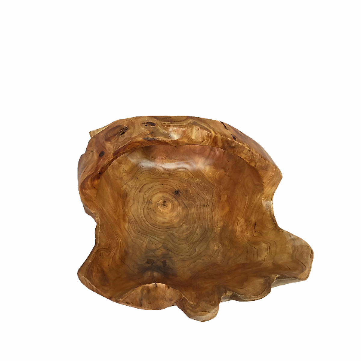 Live Edge Wood Basket with Handle (Large 14-15")