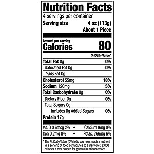 Amazon Fresh Brand, Wild Caught Pacific Cod Skinless Fillet Portions, Frozen, Sustainably Sourced, Phosphate Free, 1 Lb