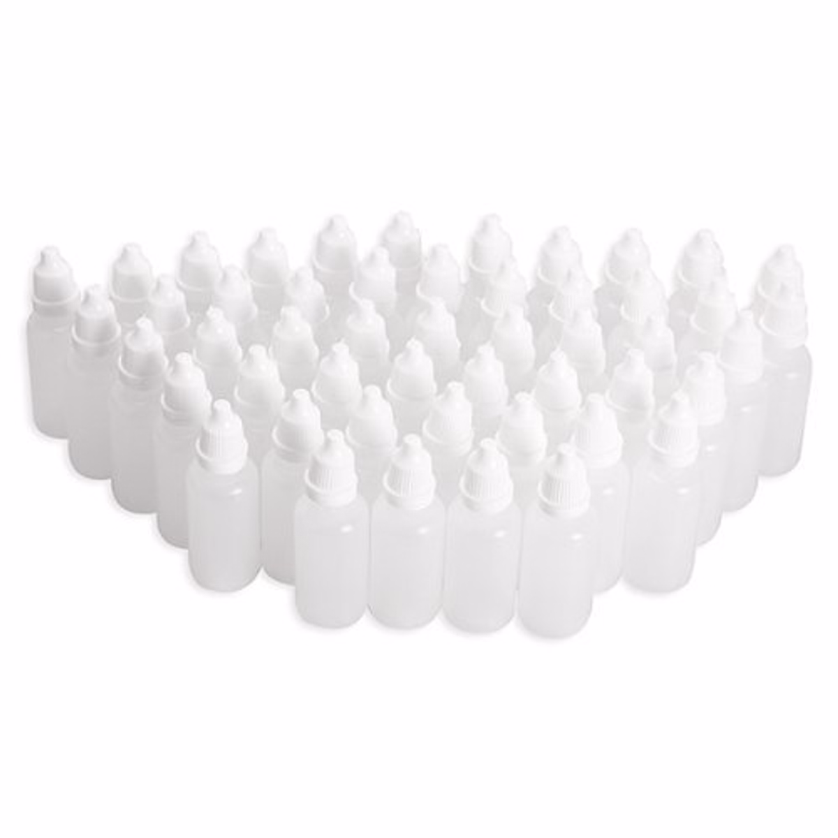 TOPWEL 10ML 50pcs Empty Plastic Dropper Bottle/Dropping Bottles(Drops of Plug can Removable) Plastic Bottle Eye Liquid Dropper