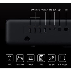 Blacklight Projector Projector,Mini Cinema Projector, 4K Projection TV, Ultra Short Throw Home Theater with Smart Cooling,2000 Lumens 150 Inch TV Projector Projector, for Party, Home, Office