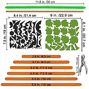 Winlyn 24 Sets Pumpkin Crafts Kits Halloween Crafts Fall Kids Crafts DIY Pumpkin Ornaments Decorations Art Sets Craft Sticks Pumpkin Foam Stickers Arts and Crafts for Kids School Classroom Activity
