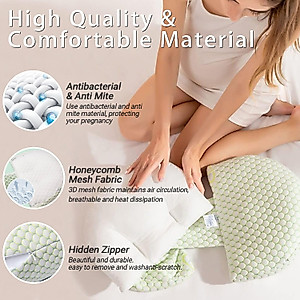 ZiZa Pregnancy Pillows, Maternity Pillow, Pregnancy Pillow Side Sleeper, Pregnancy Pillows for Sleeping on Stomach