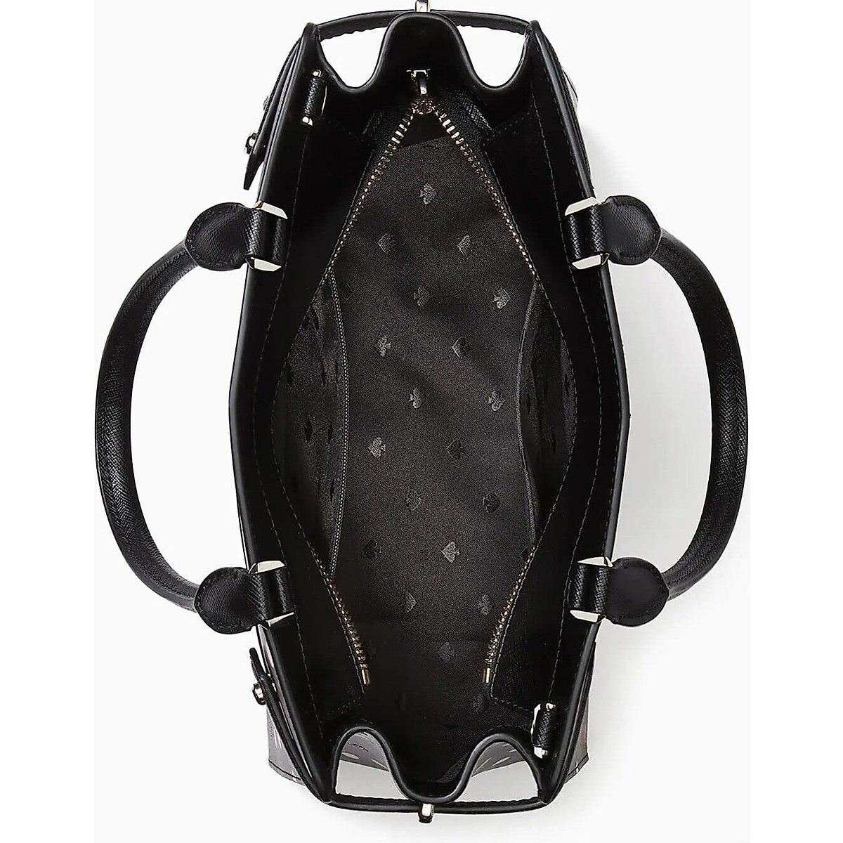 Kate Spade Staci Medium Satchel Glimmer Dot Glitter Shoulder Bag In Black Multi