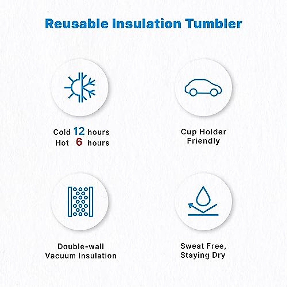 Bluwing 30 oz Tumbler with Handle-Travel Coffee Mug with Spill Proof Lid, Double Wall Vacuum Insulated Tumbler Cups for Women and Men（Black）