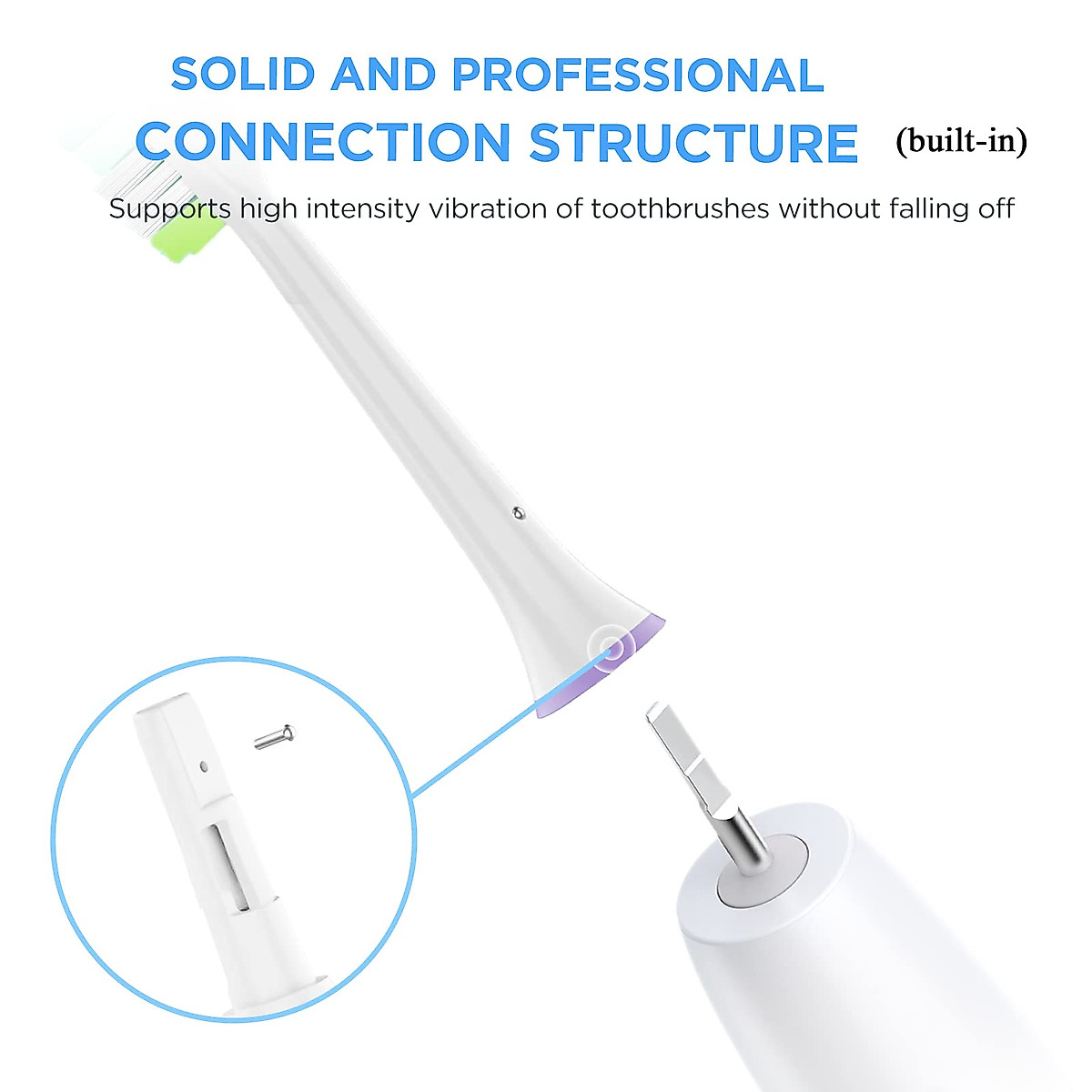 Relax Artist Toothbrush Replacement Heads for Philips Sonicare, Electric Replacement Toothbrush Head Compatible with Phillips Sonic Care Snap on Brush (4 Pack)