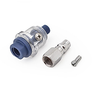 Gunpla 17pcs Micro Air Die Grinder Kit Pneumatic Pencil Die Grinder 1/8 and 3/32 Inch Collet Capacity High Speed Grinding Lightweight Compact Tool Kit for Cleaning Cutting Polishing Welding, 58000 RPM