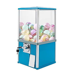 Vending Machine, Big Capsule Vending Candy Gumball Machine, Large Load Capacity Gumball Bank, Gumball Dispenser Commercial Vending Machines for Game Stores Retail Stores Home (Blue)