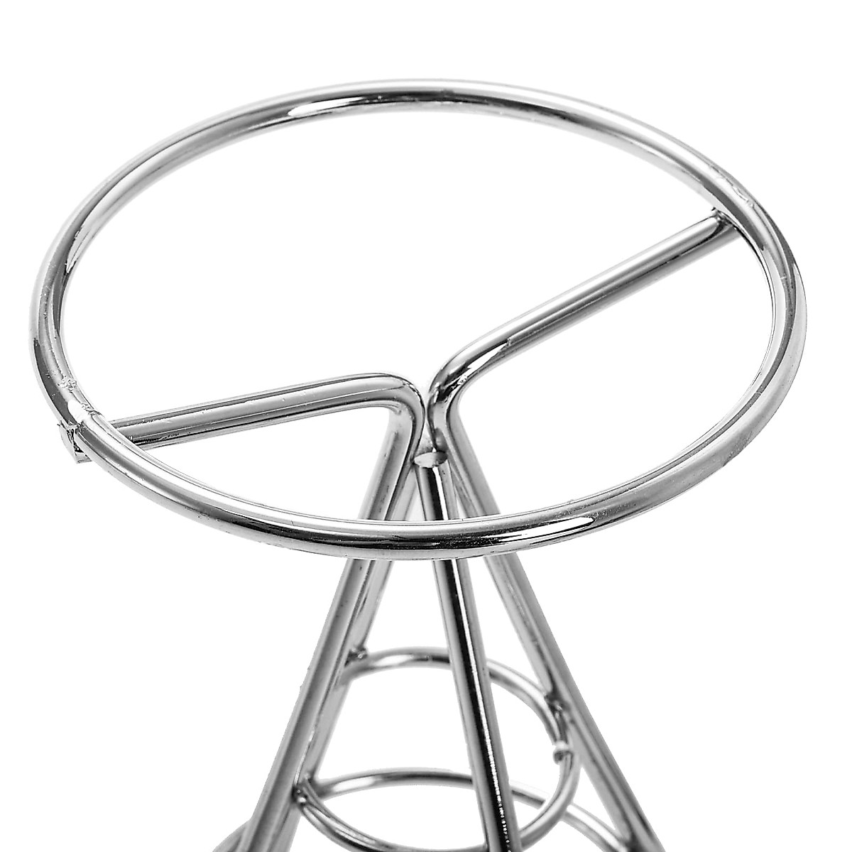 Peohud 4 Pack French Fries Stand, Chip Cone Basket with Sauce Dipper, Metal Wire French Fry Holder, Fried Chicken Display Rack for Food Snack Appetizers Kitchen Restaurant Buffet Picnic Party