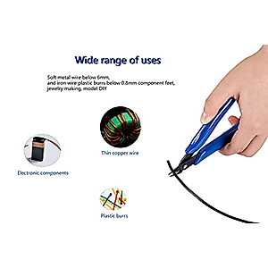 Flush Cutter Micro Precision Wire Cutters Diagonal Cutting Pliers for Electronic, Model, Jewelry Making