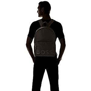 BOSS Men's Iconic Logo Nylon Backpack, Galaxy Black, One Size