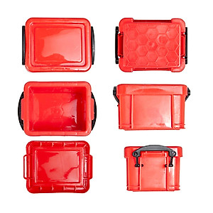 Maxmoral Mini Decoration Plastic Storage Box Accessories for 1/10 RC Rock Crawler Axial SCX10 RC Car Truck Parts Red