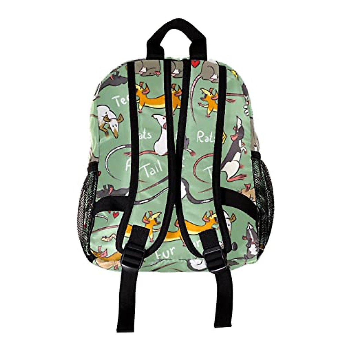 Cute Fashion Mini Backpack Pack Bag Cute Cartoon Rats Green Mouse Teeth Pattern