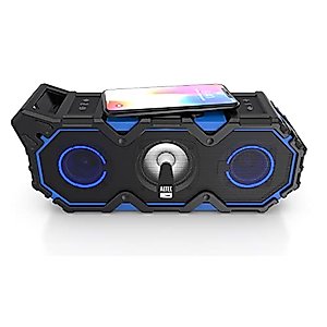 Altec Lansing Super Lifejacket Jolt - Waterproof Bluetooth Speaker, Durable & Portable Speaker with Qi Wireless Charging and Customizable Lights, Wireless Speaker for Travel & Outdoor Use