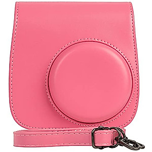 FujiFilm Instax Mini 9 Instant Camera + Fujifilm Instax Mini Film (60 Sheets) Bundle with Deals Number One Accessories Including Carrying Case, Selfie Lens, Photo Album (Flamingo Pink)