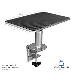 VIVO Clamp-On Universal Height Adjustable Ergonomic Computer Monitor and Laptop Riser, Tabletop Desk Stand, C-Clamp Design, STAND-V000SC
